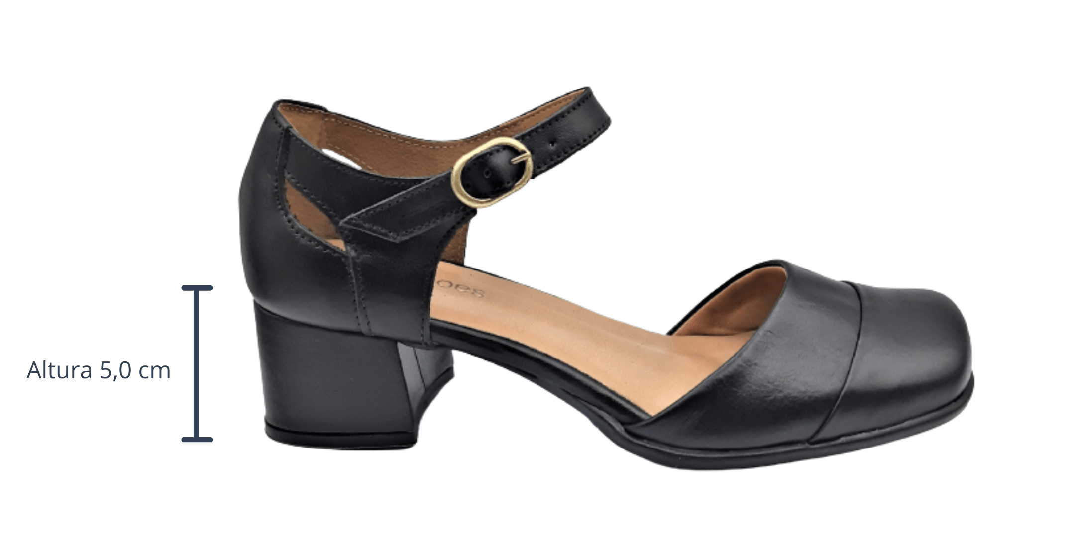 Sapato Boneca Grow - Cor Preto - Forma Correta - Bluestok
